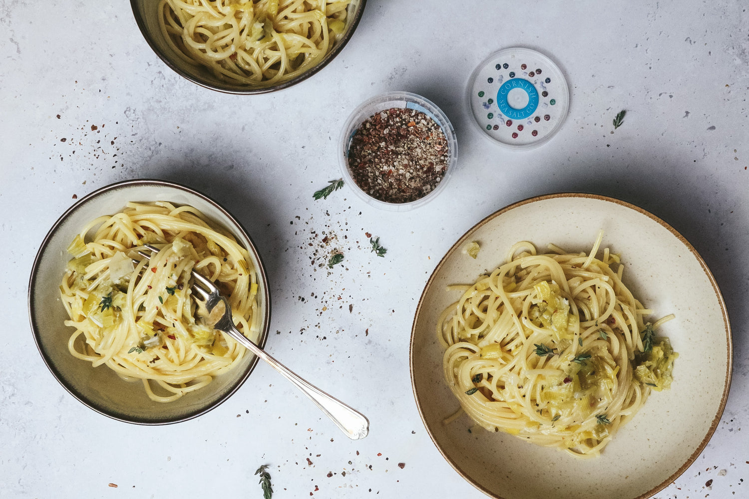 Leek Carbonara with Our Salt & Peppery Sea Salt – Cornish Sea Salt ...