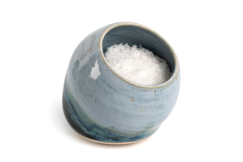 New | Small Handmade Salt Pig - Green and Blue – Cornish Sea Salt ...